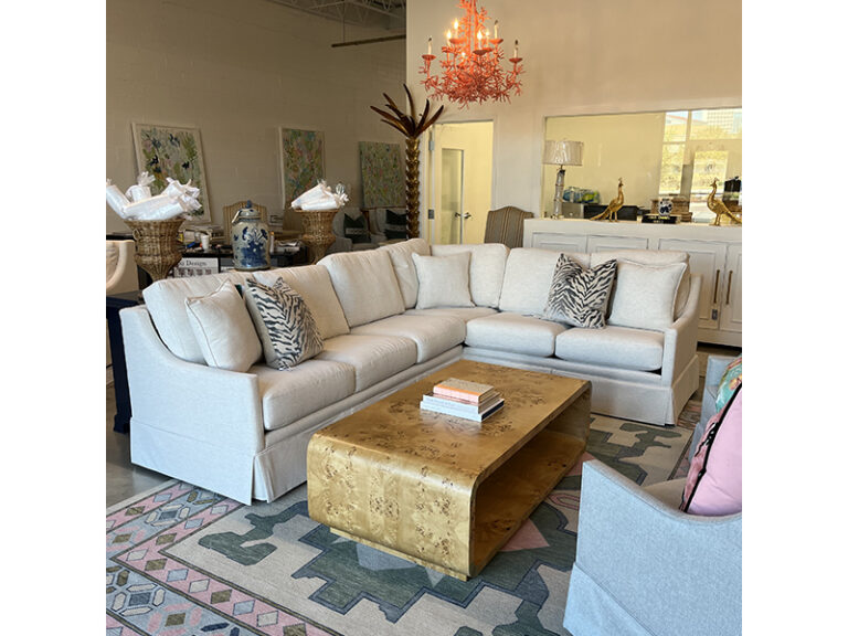 Poppy’s Signature Larson Skirted Sectional | Crypton Nomad Snow | 116 ...