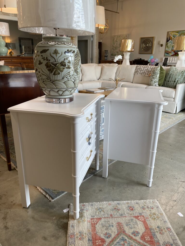 New Poppys Line Reynolds Night Stand Set Faux Bamboo With Soft