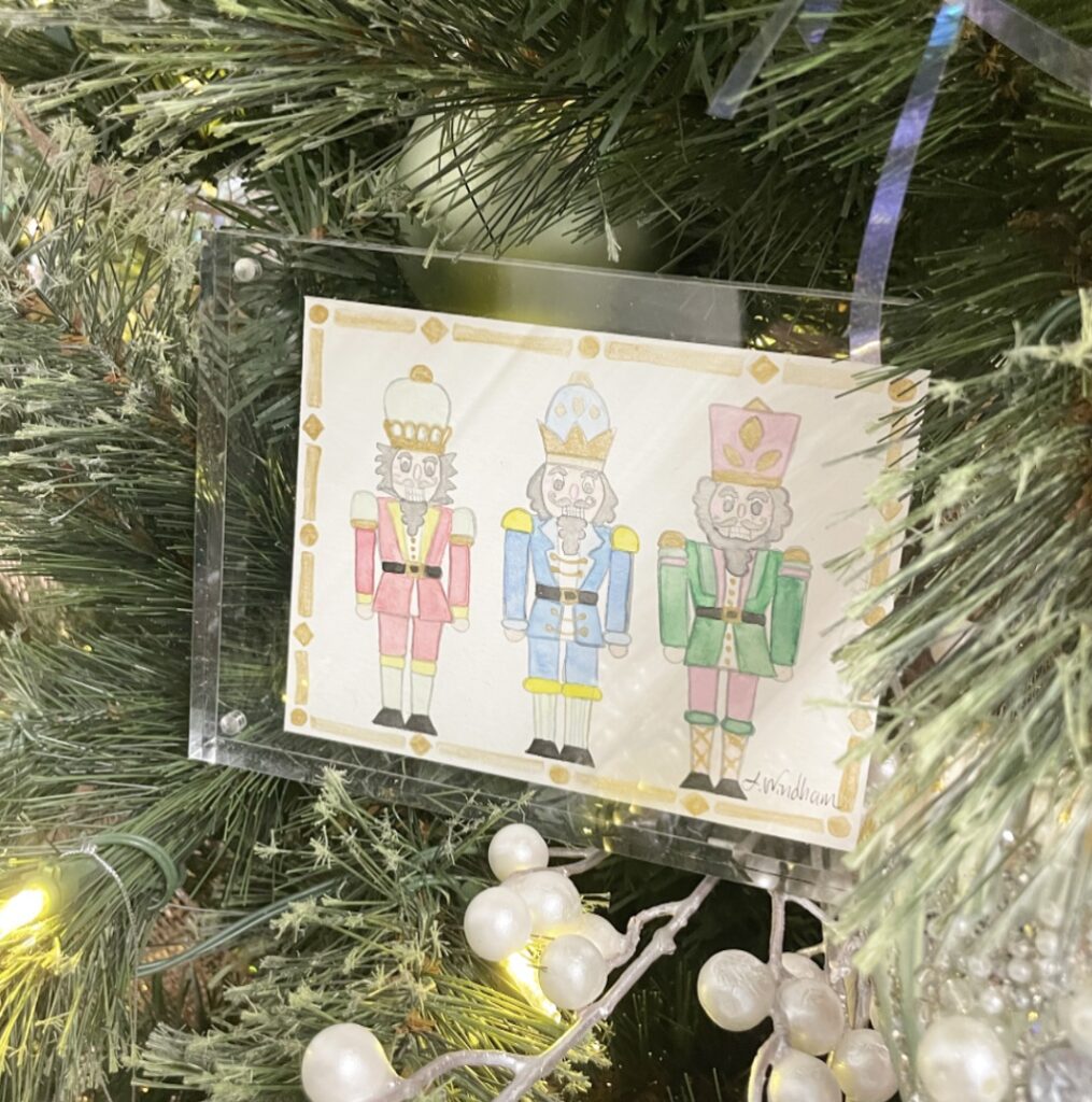Three pastel nutcracker in acrylic frame -Hand painted by local Macon ...
