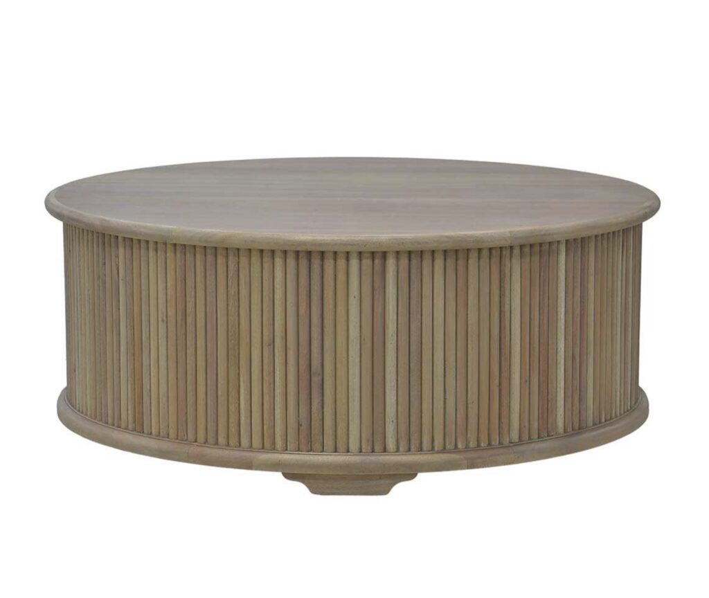 Round Coffee Table | Driftwood – Poppy's of Macon