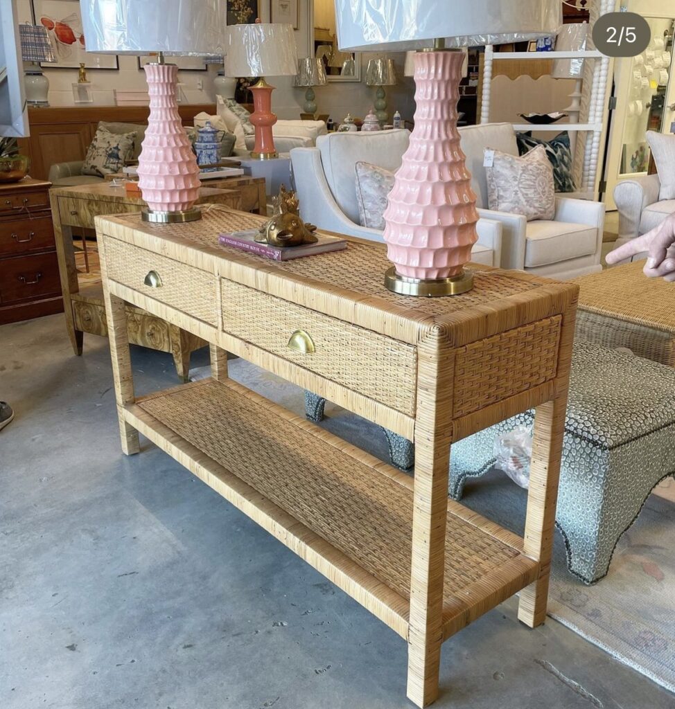 Circa rattan console table! – Poppy's of Macon