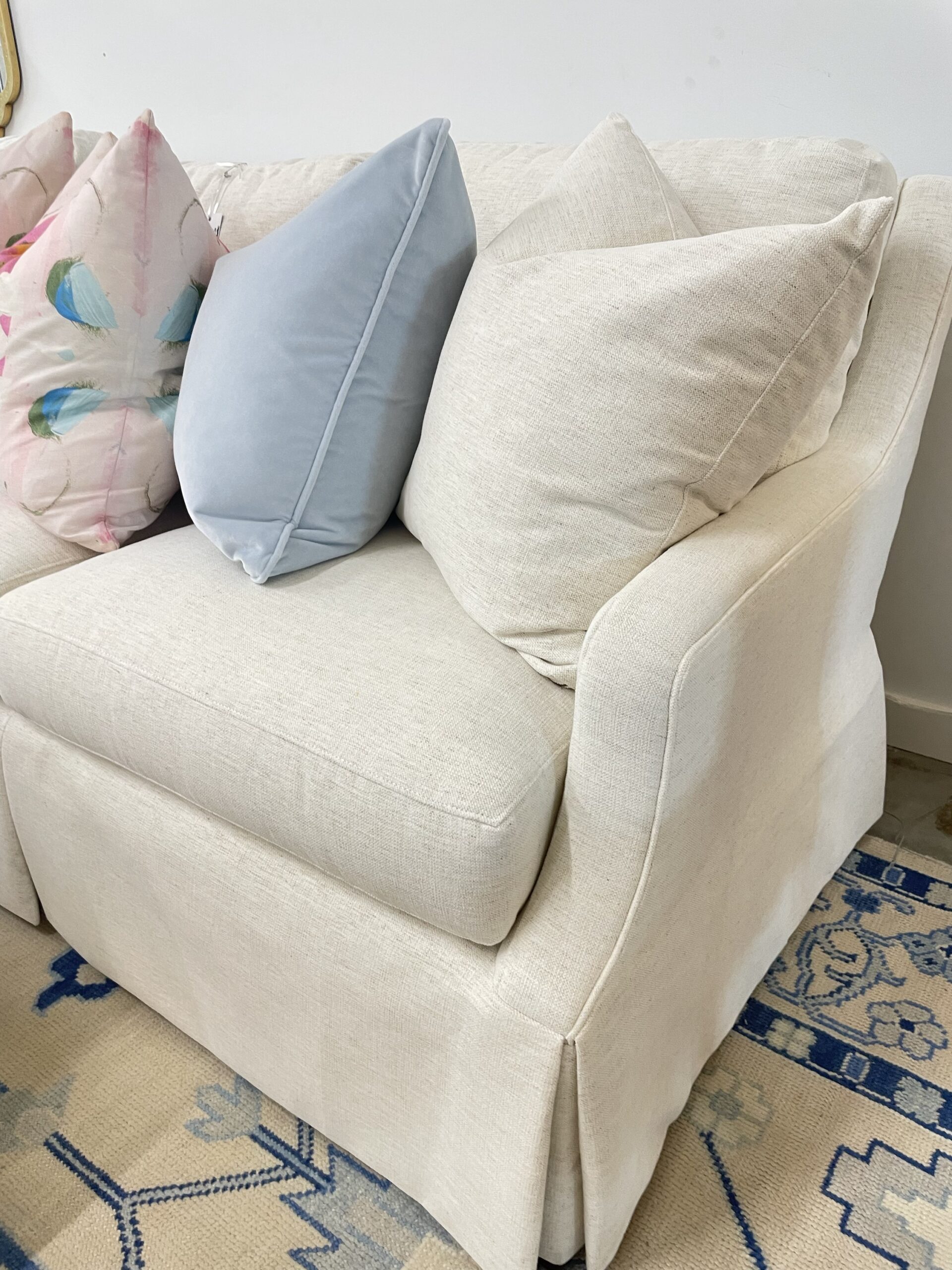 Avery sofa covered in performance fabric crypton, nomad snow with ...