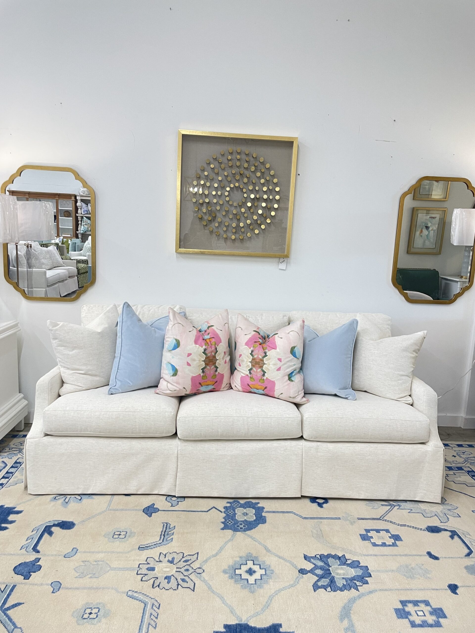 Avery sofa covered in performance fabric crypton, nomad snow with ...