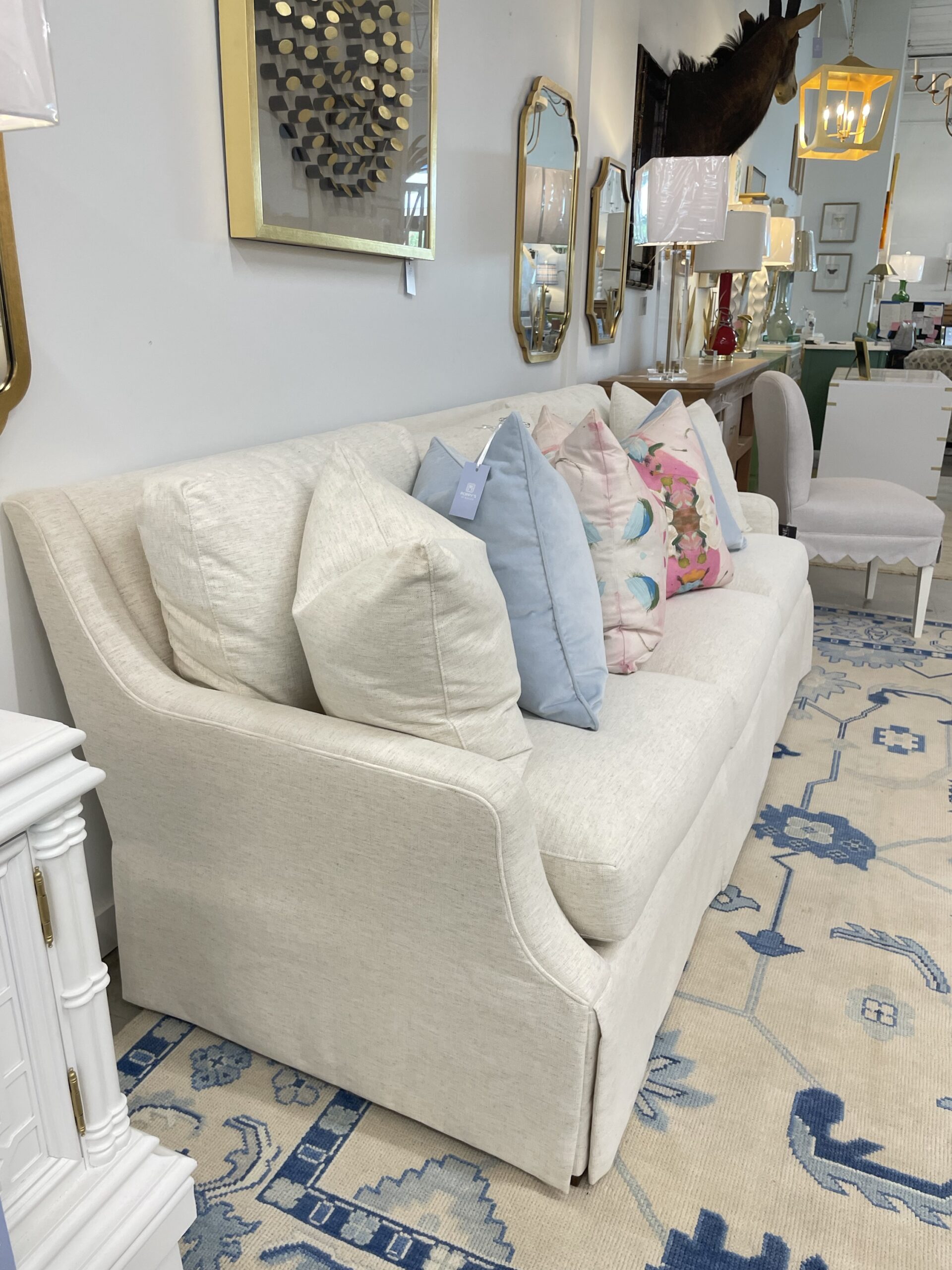 Avery sofa covered in performance fabric crypton, nomad snow with ...