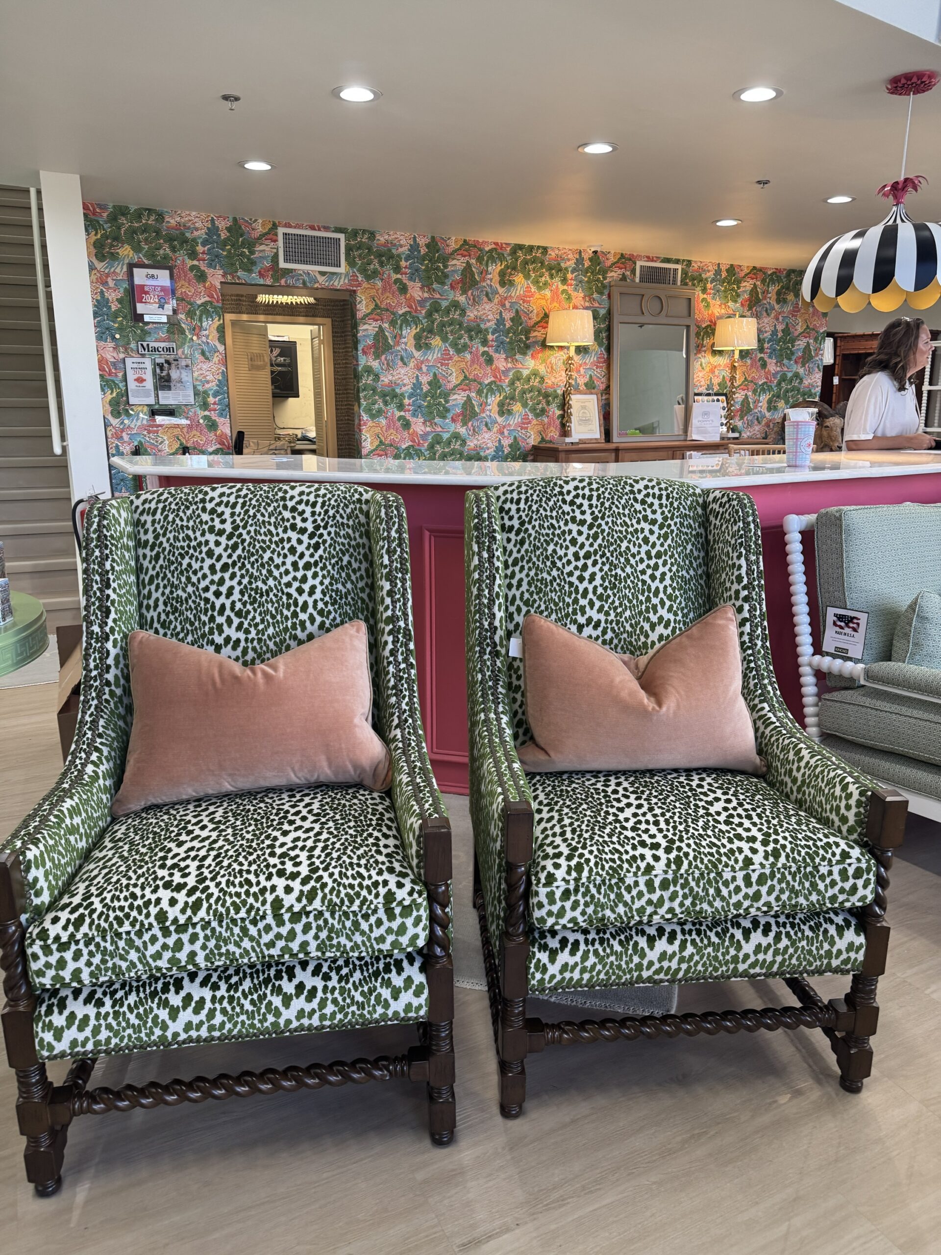 Set of (2) Harrington Wing Club Chairs | seeing spots jungle Kincaid ...